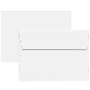 50 Packs of White 4X6 Envelopes for Invitation, A6 White Envelopes Self Seal for Cards, Photos, Wedding, Birthday, Party, Babay Shower