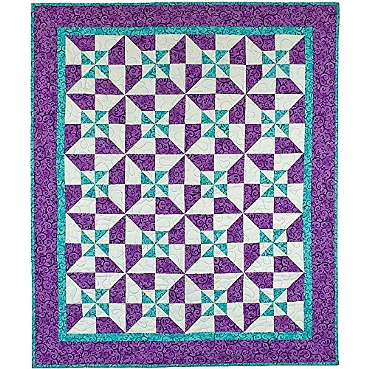 QuiltCut2 All-in-One Fabric Cutting System for Quilters - Includes Rotary Cutting Mat, Fabric Clamp, Cutting Guide, and Speed Gauge Ruler