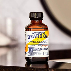Duke Cannon Supply Co. Busch Beard Oil, 3oz, Sandalwood Scent - Softening, Conditioning Beard Oil Made With Busch Beer