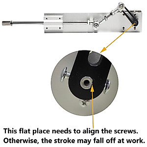 JQDML Reciprocating Linear Actuator 24V Pushing Force 6.6-44lbs Adjustable Stroke 20-80mm 0.78-3.15 inch 120rpm Variable Speed with Remote Control, DC Power Adapter, Stand Kit and Big End Connector