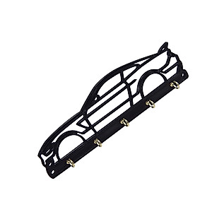 Generic Key Holder Hanger Rack Compatible with 2017 Ford Mustang GT350 S550 6th Gen Sixth Generation Keys and Keychains Accessory Silhouette Wall Art, Black
