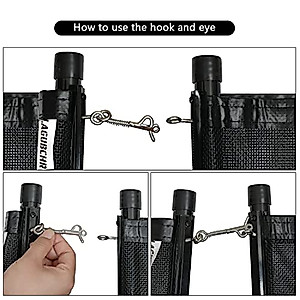 ATCEPFU Pool Fence 4Ft x 24Ft in Ground Removeable Outdoor Pool Safety Fencing Swimming Pool Fence, Black