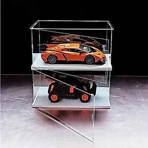 Openable Clear Acrylic Display Case Box ，Versatile Collectibles Display Dustproof Showcase with Thickening Base，for Display Action Figures Home Storage Organizing Toys (16x8x10 inch/40x20x25cm)