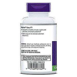 Natrol Easy-C Immune Health, Dietary Supplement, Supports Immune Health with High-Potency Antioxidant Vitamin C, Tablets, 500 mg, 120 Count