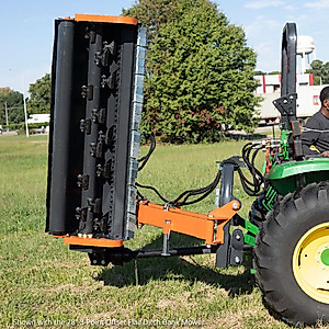 Titan Attachments 86" Offset Flail Ditch Bank Mower, Mowing Attachment for Tractors and Loaders, Cat 2, 3-Point Hitch