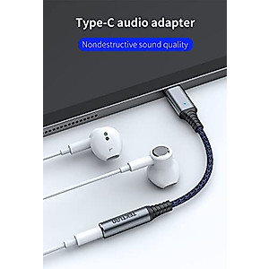 USB-C to 3.5 mm Headphone Jack Adapter, USB-C to Aux Audio Dongle Cable, Compatible with iPad Pro, iPad Air, Android Phones and Tablets by TEKTURN