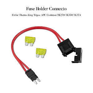 Tavaski Car Fuse Holder Connector, 32V 20 Amp 16 AWG, Tap and Test Automotive Circuits Red Wire Cable, Fit for Mini ATM Fusebox Panels 11.5 Inch, with 2Pcs 20A Fuses