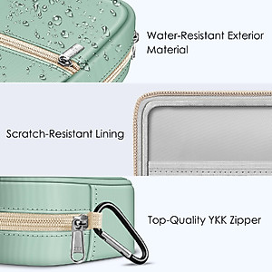 FINPAC Charger Case for MacBook, Small Electronic Organizer Bag for MacBook Power Adapter, Portable Pouch Travel Storage for Laptop Accessories, Magic Mouse, USB Drives, GoPro, Gadgets - Light Green