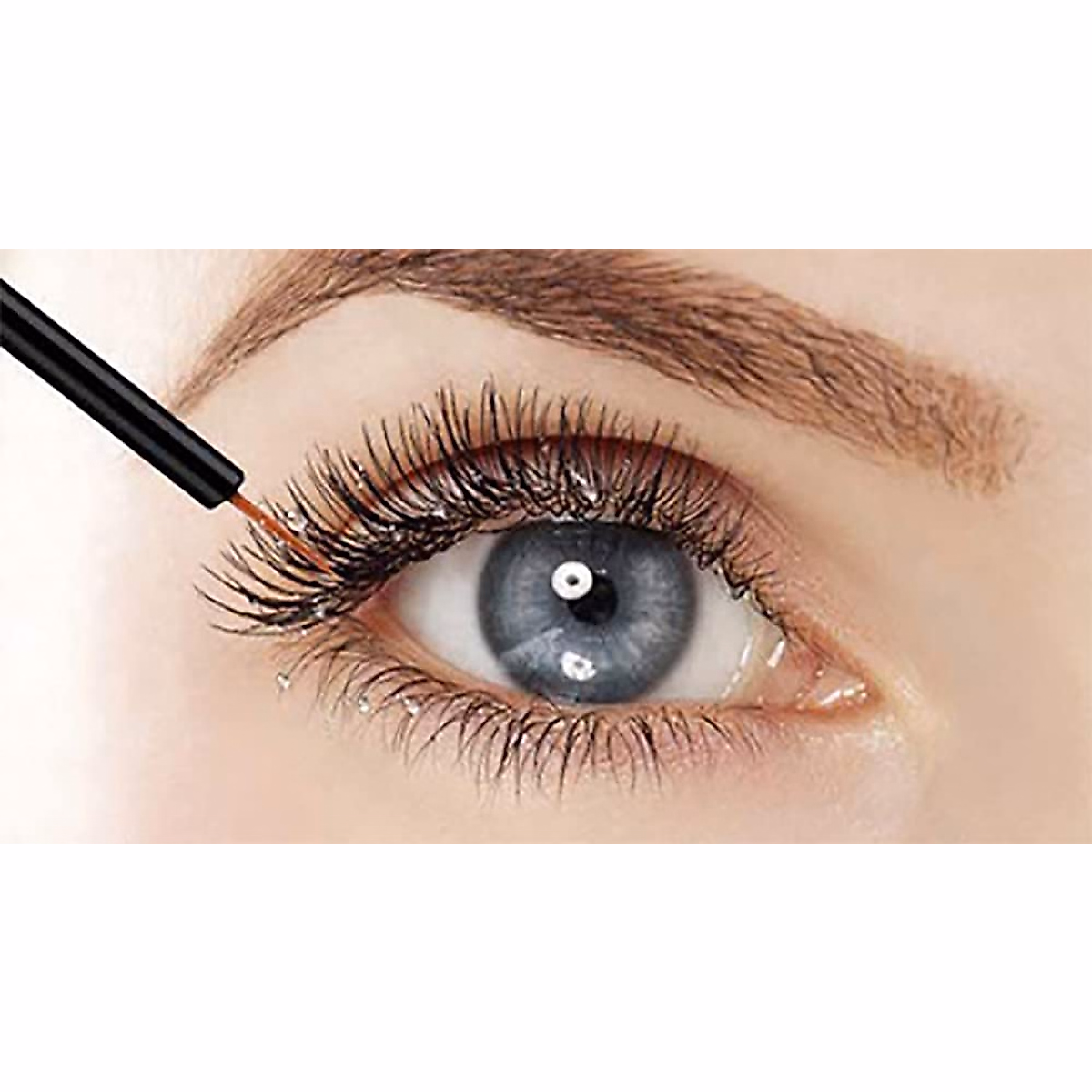 10ml Plastic Eyeliner Vials Bottle Empty Refillable Disposable Eyeliner Brush Applicator Multi-functional Eyelashes Container for DIY Eyelash Growth Oil, Eye Gloss Liquid, Gold Cover, Pack of 10