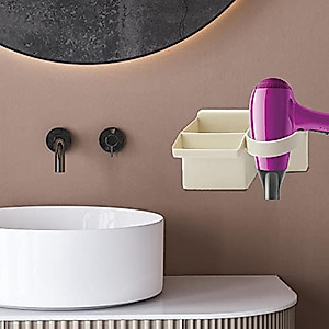 yuxun Blow Dryer Holder Wall Mount - 3 in 1 Wall Mounted Hair Tool Organizer | Hair Dryer Holder, Bathroom Organizer for Hair Dryer, Flat Irons, Curling Wands, Hair Straighteners