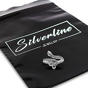 Silverline Jewelry - 925 Sterling Silver Snake Cobra Ring, Animal Themed Jewelry Size 9