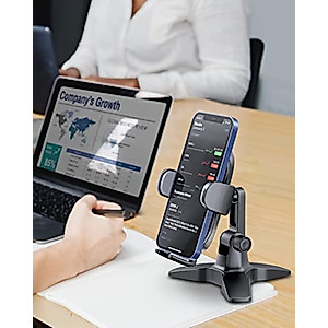 GUANDA TECHNOLOGIES CO., LTD. Cell Phone Stand, Desk Phone Holder, Upgraded Car Mount Phone Holder Dashboard Windshield