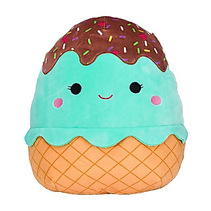 Squishmallow Oficial Kellytoy Food Squad Plush Toys Soft Plush Animal (Maya Mint Ice Cream, 5 Inch)