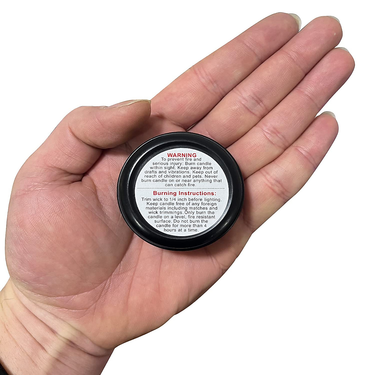 WANBAO 1000 PCS Candle Warning Labels Candle Safety Sticker 1.5 Inch for DIY Candle Jars