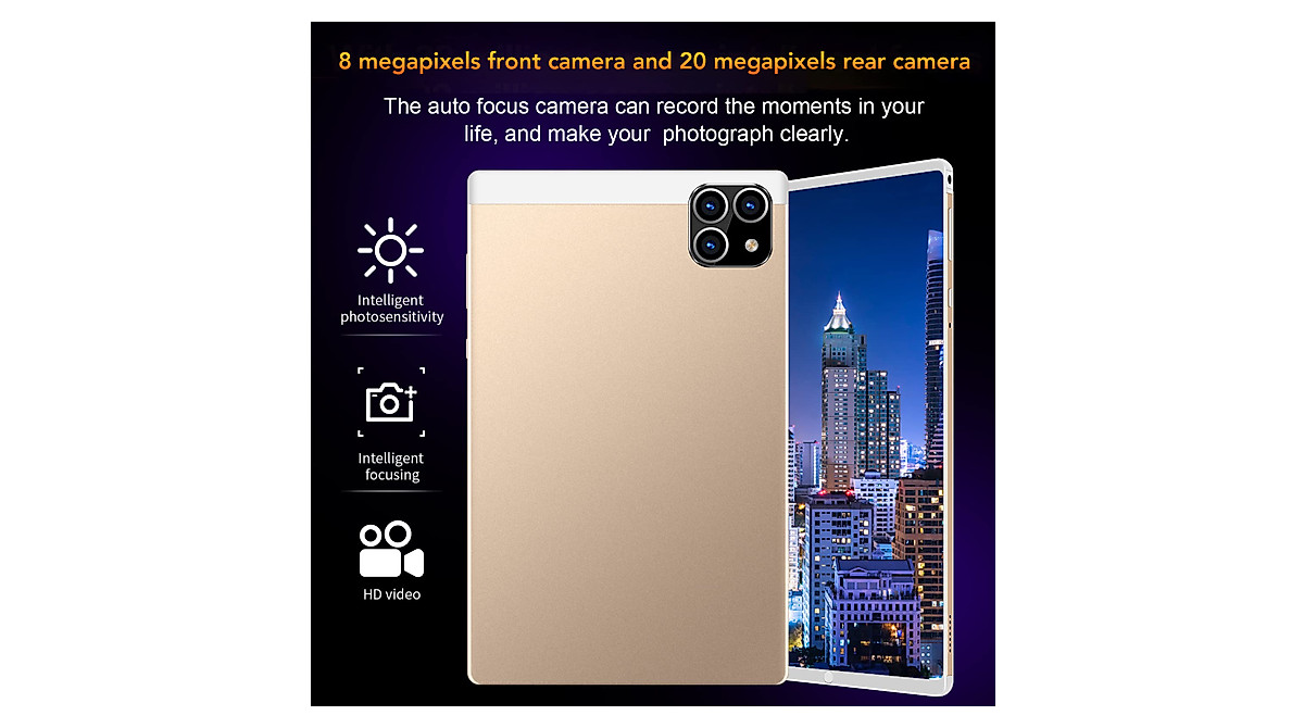 8 Inch Tablet, Type C Tablet PC 64GB, IPS 1920x1200 Octa Core CPU, 4GB ...