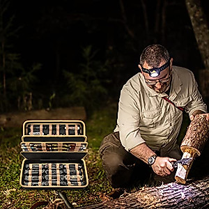 Knife Display Case for 64+ Pocket Knives, Butterfly Knife Storage Box, Folding Knives Organizer Holder, Knives Collection Protector for Survival, Tactical, Outdoor, EDC Mini Knife (Bag Only) - Brown