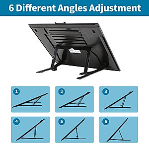 KOBAIBAN Wireless A3 LED Light Pad with Foldable Stand, Top Clip, 3 Colors/Stepless/ 6-Level Dimmable Brightness Rechargeable tracing Light Box/Board for Cricut Vinyl, Weeding Tool, Diamond Painting