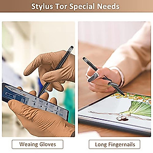 StylusHome Stylus Pens for Touch Screens (2 Pcs), Sensitivity & Precision Stylus, 2 in 1 Capacitive Stylus with 6 Extra Tips for iPad iPhone Tablets Samsung Galaxy All Universal Touchscreen Devices