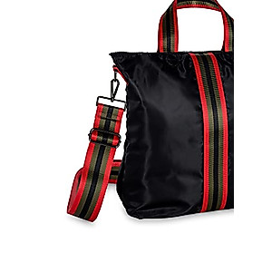 The Logan Bello by Haute Shore, Black W/Green & Red Stripe