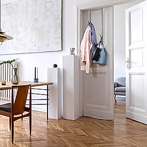 Richards Homewares Over The Door Hanger, 2 Organizer Rack, Adjustable Height Hooks for Coat, Hat, Scarf, Bag, Accessory-Nickel (120401A)