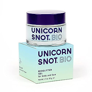 Unicorn Snot BIO Glitter Holographic Body Glitter Gel for Body, Face, Hair - Vegan & Cruelty Free - 1.7 oz (Galaxy)