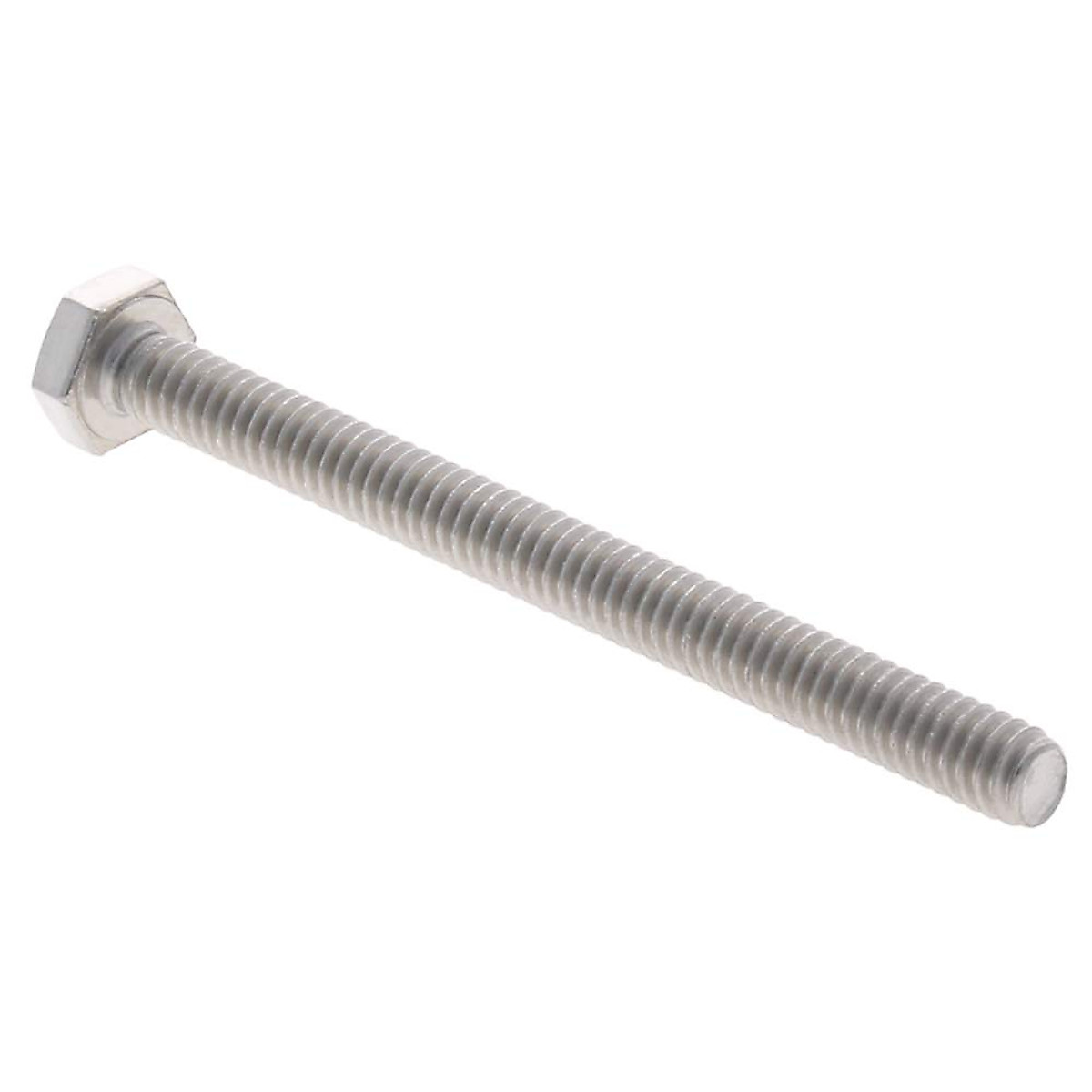 MroMax 1/4"-20 x 3 Hex Head Screw Bolts A2-70(304) Stainless Steel Fully Threaded Hex Tap Bolts 20Pcs