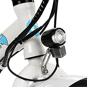 ECOTRIC 20" Folding Electric Bike Ebike 36V/12.5AH Lithium Battery 500W Powerful Rear Motor Step-Through Fat Tire Bicycle Shimano 7 Speed Gear (Black/White) 90% Pre-Assembled