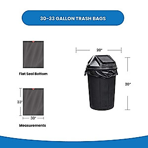 Reli. 33 Gallon Trash Bags Drawstring | 150 Count | Black | 33 Gallon Garbage Bags Heavy Duty | Large 33 Gal
