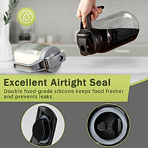 Mason Jar with Pour Spout Lid V-shaped, 64 oz Iced Tea Pitcher with Lids Double Leak Proof, 2 Quart Drink Pitcher for Breastmilk, Sun Tea, Juice, Coffee Creamer, Juice Containers