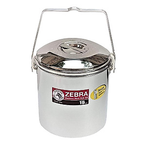 ZEBRA THAILAND Improved 16cm Loop Handle Pot, Silver