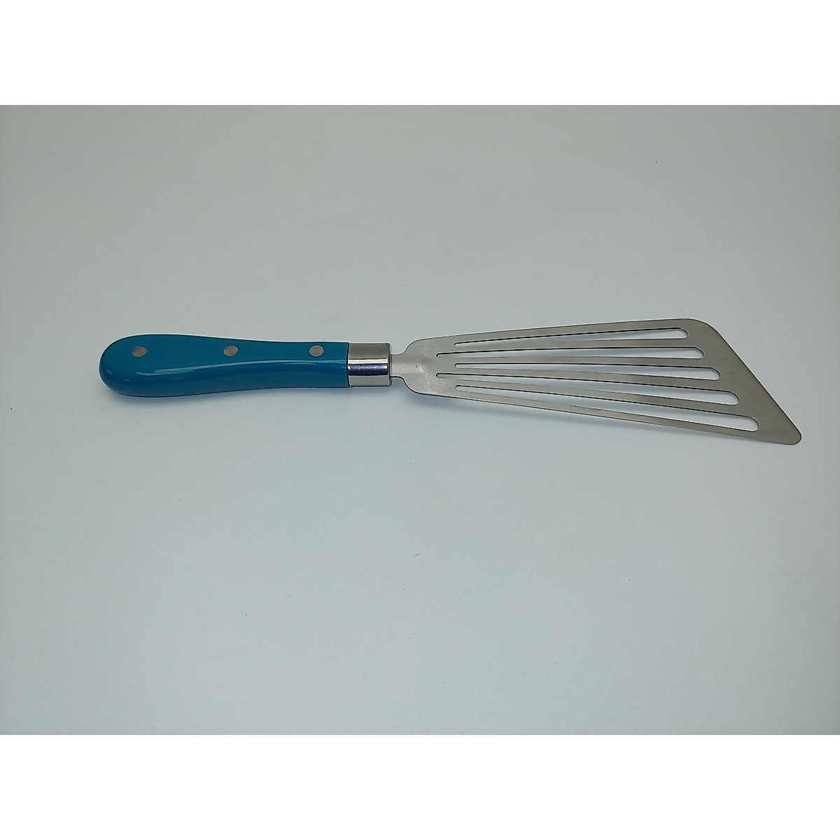 The Pioneer Woman Thin Stainless Steel Metal Spatula 12 1/4" Turner ABS Handle Dishwasher Safe, Teal