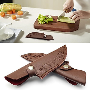 Portable Knife Storage Sheath Pouches With Belt Loop Leathers Holsters Belt Pocket Straight Knife Holder