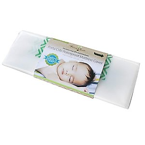 Harlow's Earth Protective Porta Crib Waterproof Mattress Cover, Waterproof, Safe Sleep Protection from Toxic Mattress Off Gassing, Impermeable Barrier Between Chemicals and Your Baby
