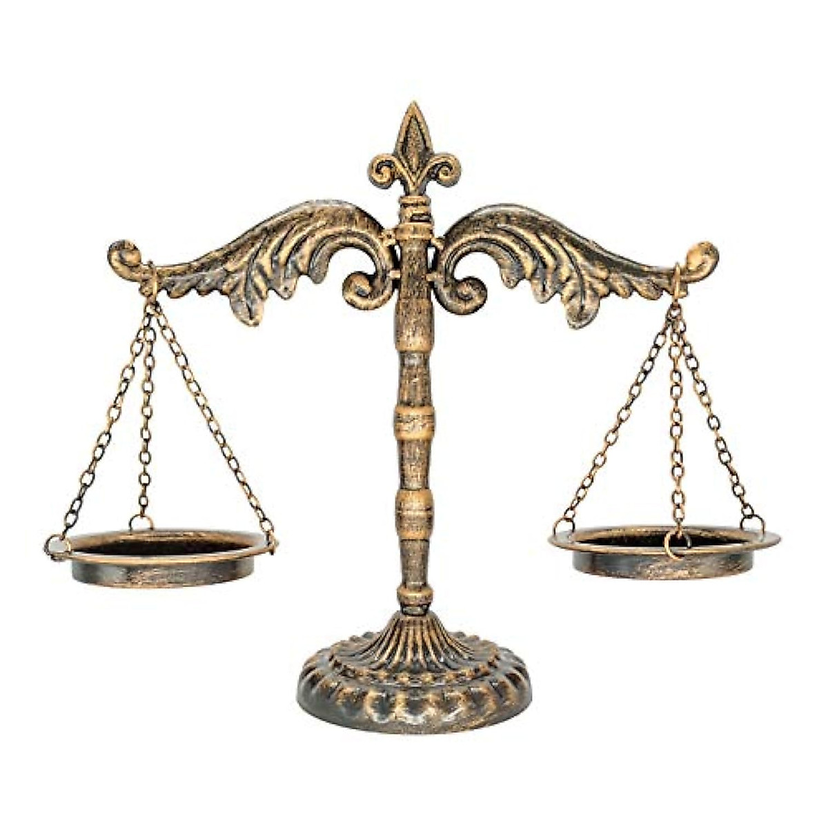 Owlgift Vintage Style Metal Libra Jewelry Display, Scale Tray Cosmetic Organizer, Jewelry Storage, Unique Centerpiece Stand – Bronze