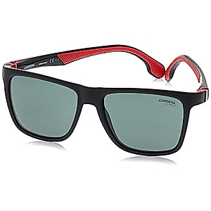 Carrera Men's CA5047/S Square Sunglasses, Black/Green, 56 mm
