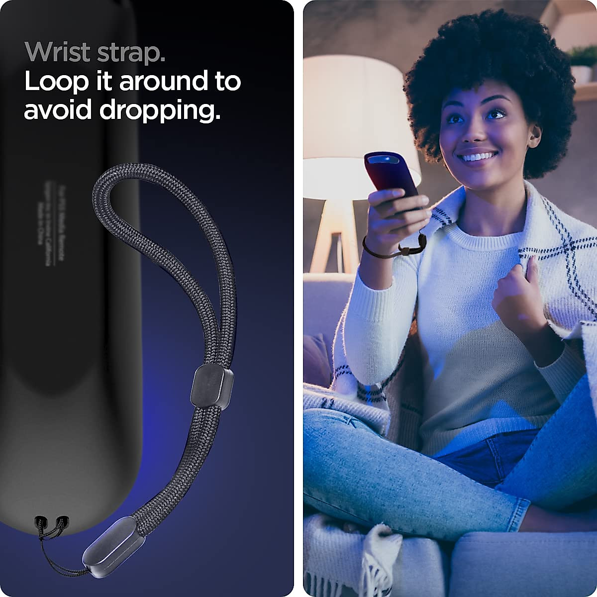 Spigen Silicone Fit Designed for PS5 Media Remote Cover Anti-Slip Protective Shock Absorption PlayStation 5 Media Remote Case (Metal Plate and Magnetic Included) - Black