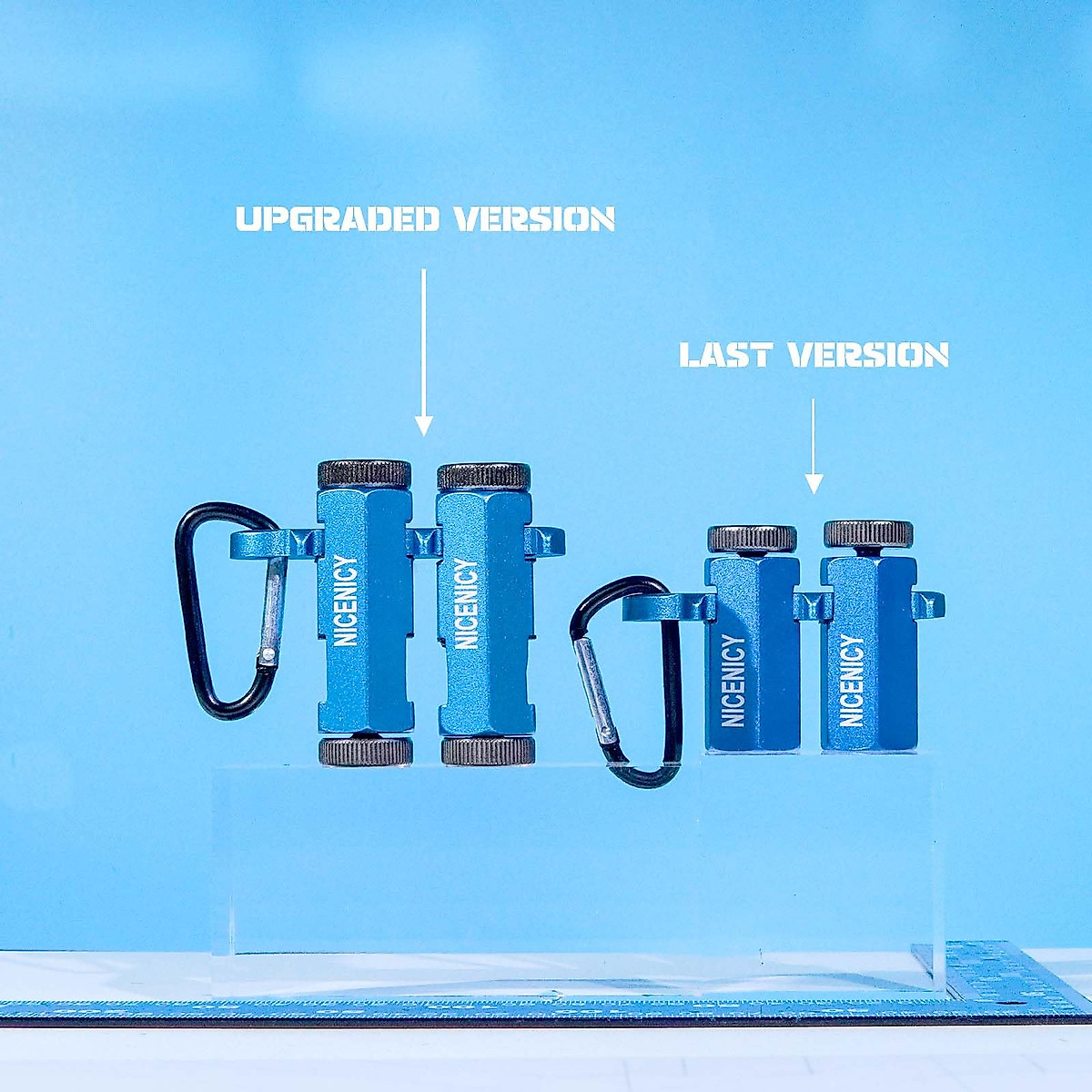 New Tall Stair Gauges, NICENICY Framing Square Stops with Holder, 2 Clamps and Screws, Stair Stringer Layout Tool for Carpentry, Stair Gauges Knobs Tool for Circular Saw