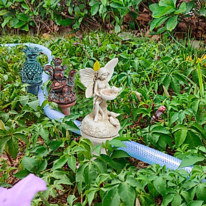 Istartea Garden Hose Guide Stake , 5PCS Garden Hose Spike Lawn Hose Support Spikes Rust Free Antique Metal Plant Saver Tools for Garden Lawn Yard