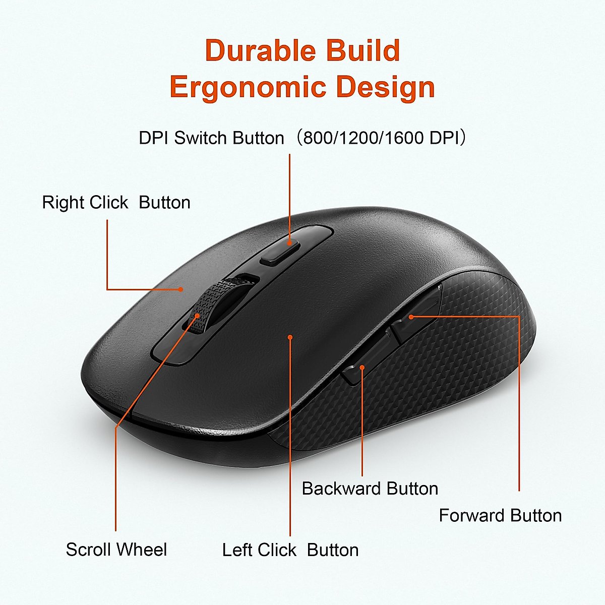 Wireless Number Pad and Mouse, 19 Keys Portable Ultra Slim 2.4GHz 10 Key USB Keypad and 3 Adjustable DPI Silent Mouse Set for Laptop, Notebook, Desktop, PC Computer - Use One USB Receiver