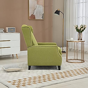Kakotito Modern Upholstered Leisure Chair, Recliner Accent Chair with Lumbar Support for Living Room and Bedroom (Olive Green)