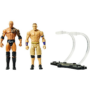 Mattel The Rock vs John Cena Championship Showdown 2-Pack 6-inch Action Figures Monday Night RAW Battle Pack for Ages 6 Years Old & Up