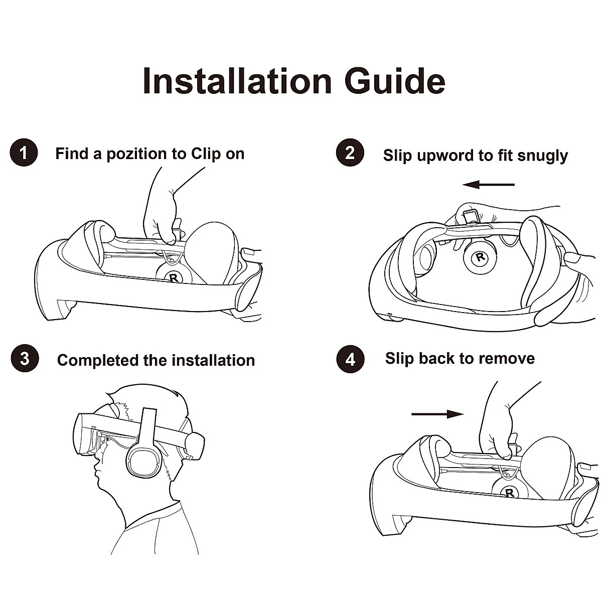 Globular Cluster Stereo VR Headphones for Meta Quest Pro - Clip On Design Easy to Install and Remove- Clip Point and Arm Angle Adjustable