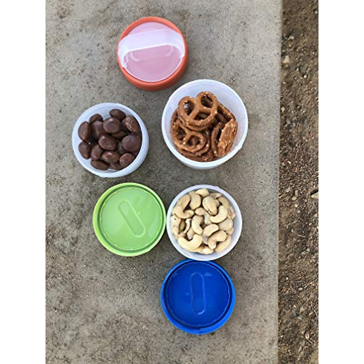 humangear STAX Interlocking Reusable Storage Container Set with Airtight Lids and ClipHandle for Food, Pantry, Kitchen and Organization, 1 Count, Small, Spectrum