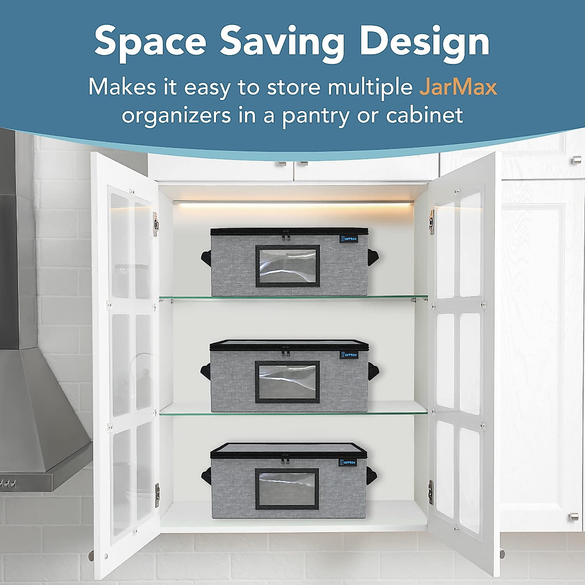 JarMax 32 oz Mason Jar Organizer-Canning Jar Organizer-Sturdy Canning Jar Storage Bag-Holds 12 Quart Size Mason Jars-Foldable Canning Jar Boxes w/Dividers and Label Holder (Quart)