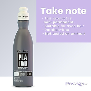 Prokpil | Treatment Platinum Maintenance Mask for Platinum Gray Silver Hair | Matizante Platino Tratamiento y Mantenimiento Natural Matizador Plateado, Gris Canoso (Regular Size 10oz-300ml)