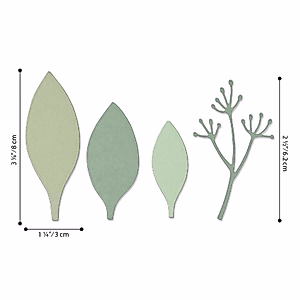 Sizzix Thinlits Die Set Leaves, Multicolor