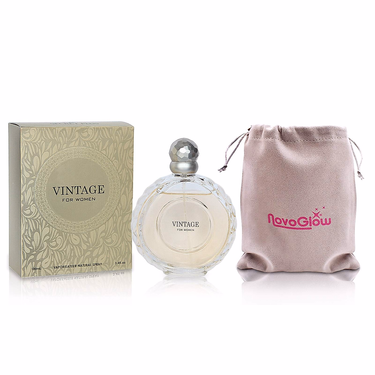 Vintage -Eau De Parfum Spray Perfume, Fragrance For Women- Daywear, Casual Daily Cologne Set with Deluxe Suede Pouch- 3.4 Oz Bottle- Ideal EDP Beauty Gift for Birthday, Anniversary