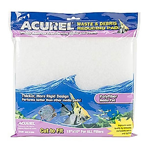 Acurel 3 Pack of Waste and Debris Reducing Media Pad, 18 by 10 Inch, Polyfiber Media Pad for All Aquarium Filters