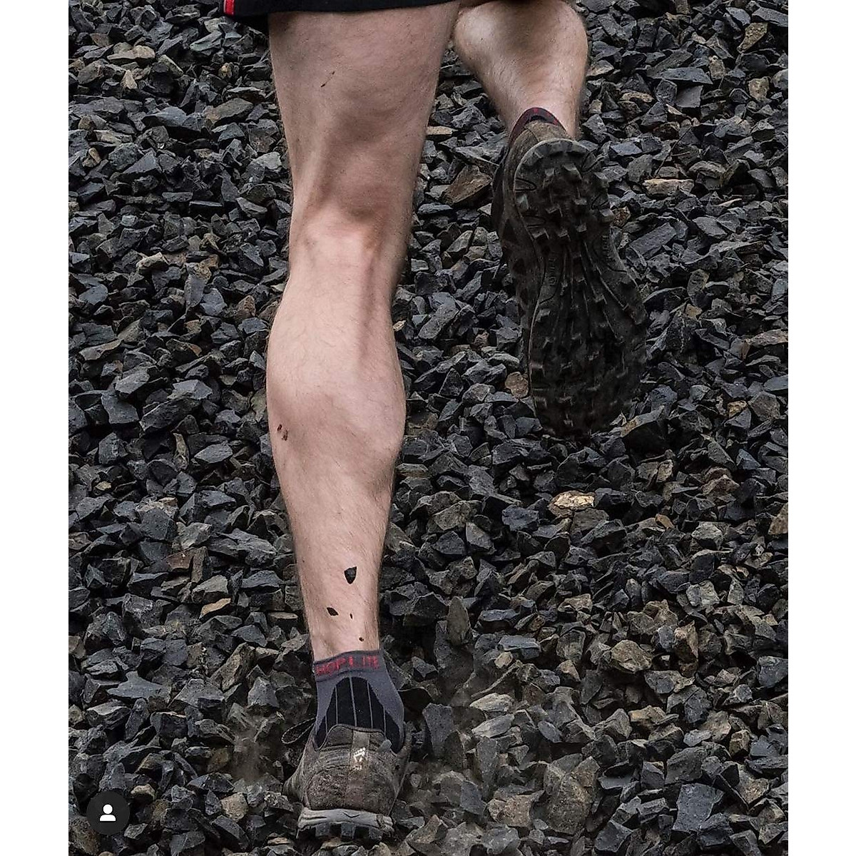 Hoplite Trail Running Compression Socks for Men and Women, ankle-length, 2 pair multi-pack, great for running, cycling, hiking, and OCR (Large)