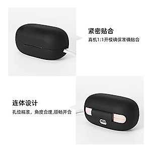 2 Pack DAYJOY Soft Silicone Protective Case Cover Compatible with JBL Reflect Mini NC Earphone, Protective Skin Sleeve(Black+Blue)